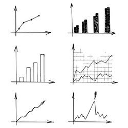 Graphs Vector Images Over