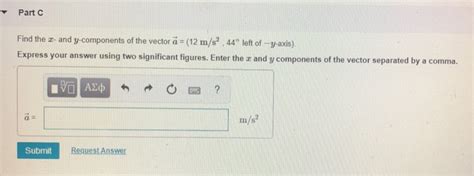 Solved Part A Find The R And Y Components Of The Vector D Chegg Com