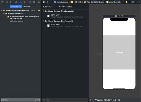 Storyboard のみで Auto Layout な Uiscrollview を動かす W Xcode 11 Dev Community
