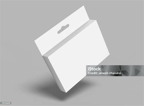 항 모의 설계 및 디자인 프레 젠 테이 션에 대 한 탭 소매 상자 흰색 빈 골 판지 포장 상자 매달려 3d 렌더링 그림입니다 0명에 대한 스톡 사진 및 기타 이미지 Istock