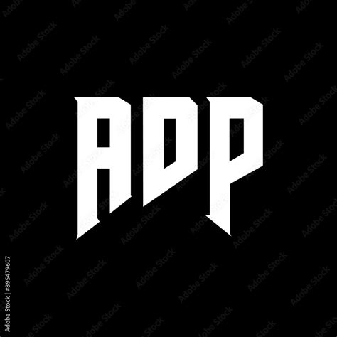 Vetor De Adp Letter Logo Design For Technology Company Adp Logo Design Black And White Color