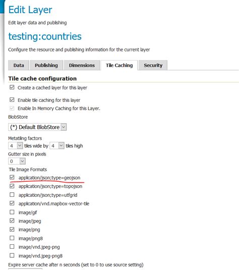 geoserver generate geojson tile layers from shapefile geographic