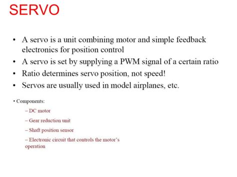 Servo Motor Servo Systems Types Of Servo Motor Controlling A Servo