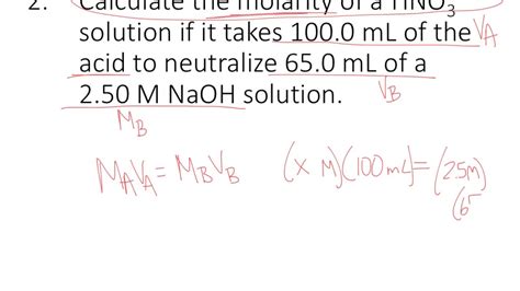 Neutralization Formula Example Of Calculation Results For A Auger