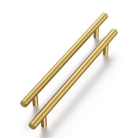 Haliwu 10 Pack Cabinet Handles Brass Gold Cabinet Pulls 5 Inch Hole