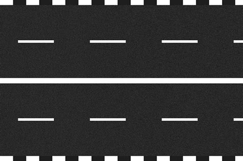 Two Black And White Road Markings Are Shown