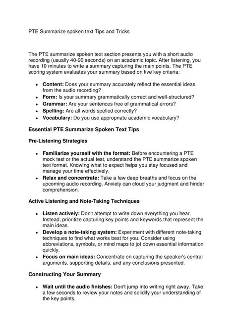 Ppt Pte Summarize Spoken Text Tips And Tricks 1 Powerpoint Presentation Id 13356025
