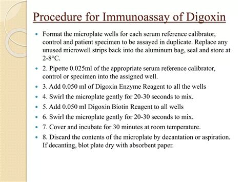 Immunoassay Of Digoxin Pptx