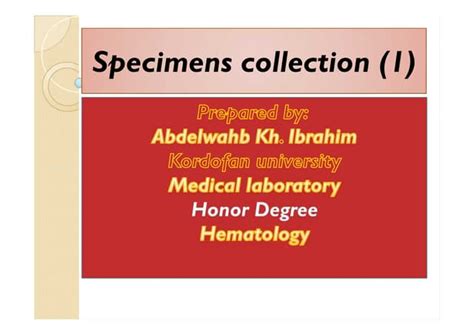 Types Of Specimen Collectionpdf