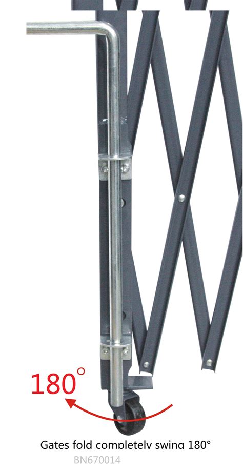 Lockable Steel Folding Security Gates Accordion Security Doors Double Open