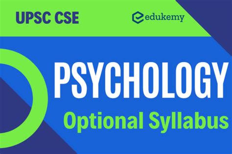 Psychology Optional Syllabus Upsc