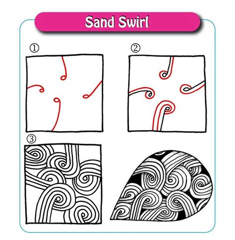 Sand Swirl Zentangle Patterns Zen Doodle Patterns Doodle Patterns
