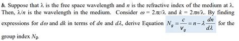 Solved b Suppose that λ is the free space wavelength and n Chegg com