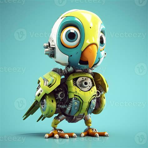 Parrot Bird Robot Mascot Ai Generative Stock Photo At Vecteezy