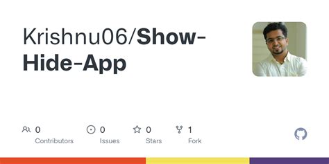 GitHub Krishnu Show Hide App