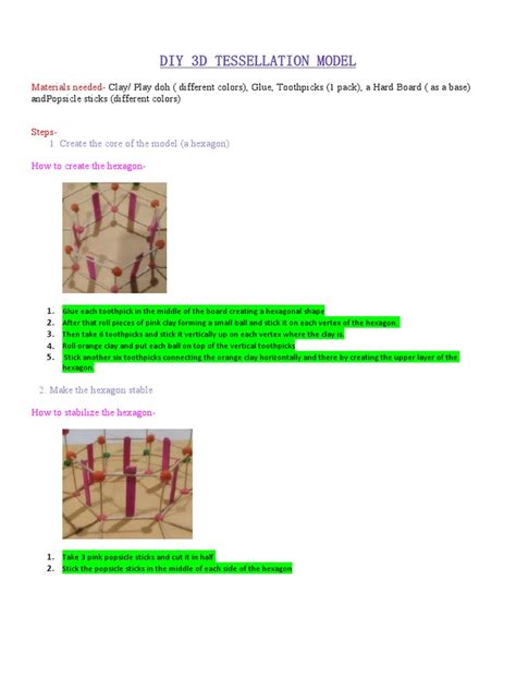 diy 3d tessellation model pdf triangle convex geometry