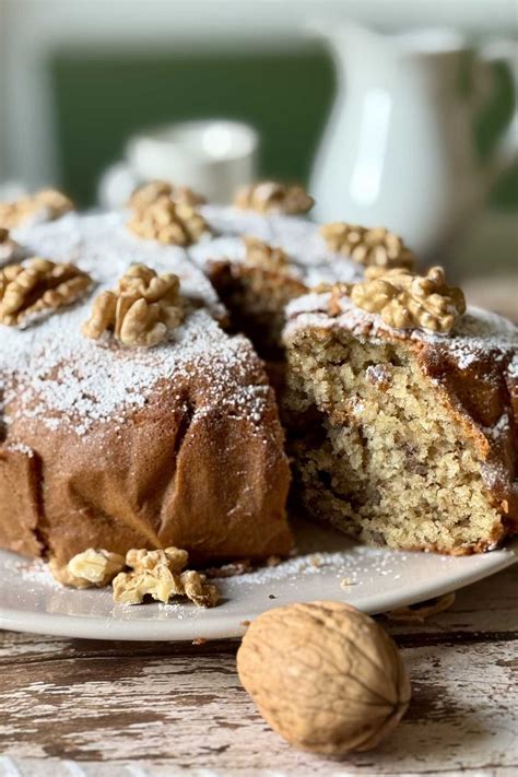 Soft Italian Walnut Cake Walnut Baking Recipes Moist Walnut Dessert