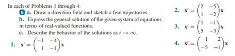solved in each of problems 1 through 4 g a draw a