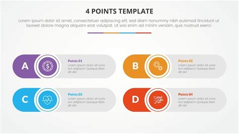 Free Vector 4 Points Stage Template Infographic Concept For Slide Presentation With Round