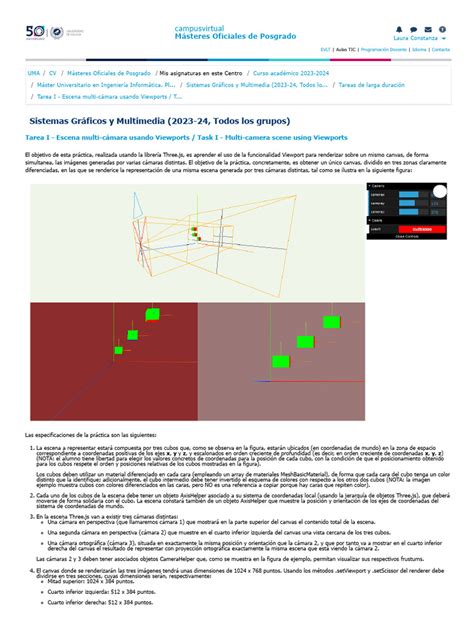 Tarea I Escena Multi Cámara Usando Viewports Task I Multi Camera