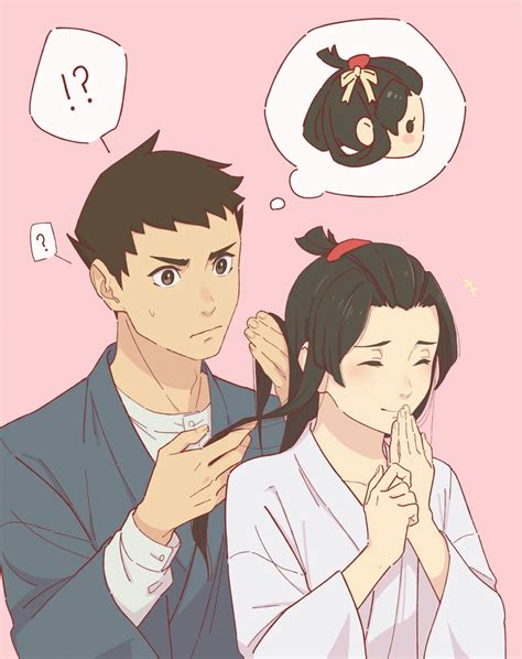 Ryunosuke Naruhodo And Susato Mikotoba Ace Attorney And More Drawn By So User