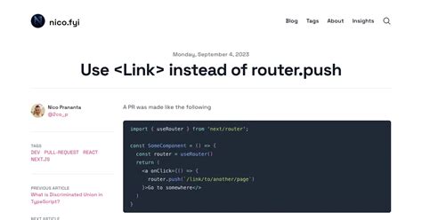 use instead of router push nico s blog