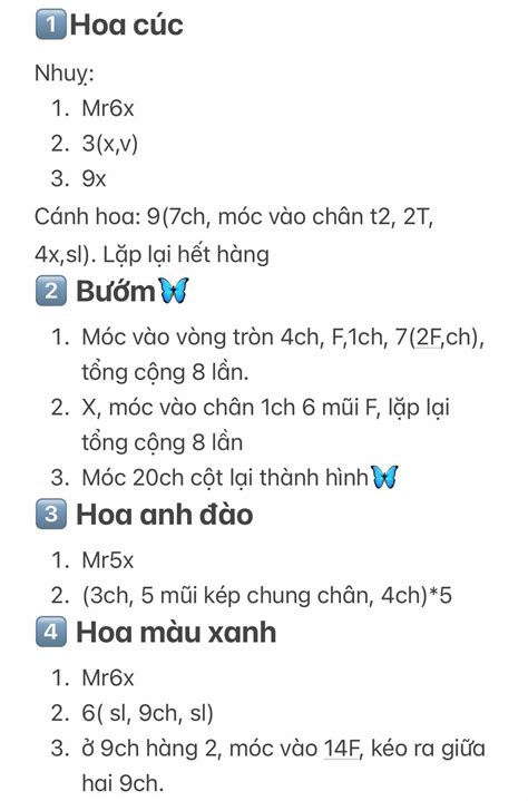 Chart Móc Bó Hoa Cúc