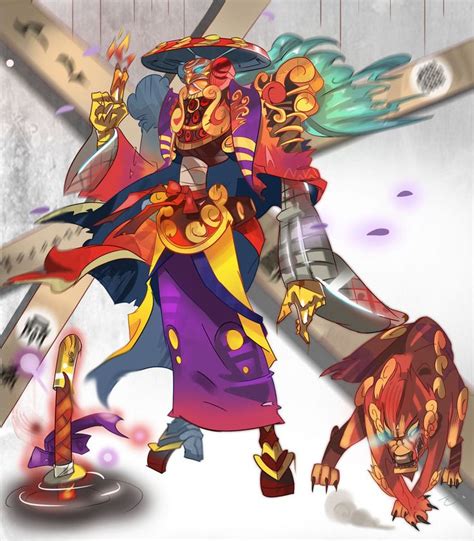 An Image Of A Cartoon Character Holding Two Swords