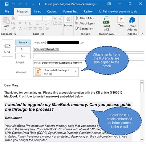 Seamless Integration Of Sharepoint Based Knowledge Base In Microsoft Outlook Assistmyteam