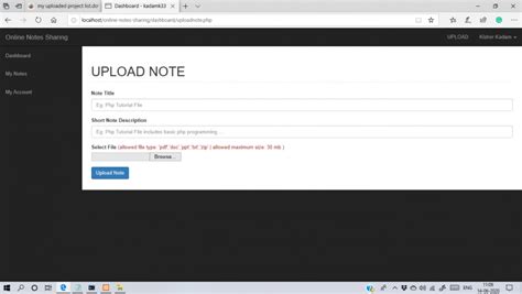 Online Notes Sharing Project In Php With Source Code And Report