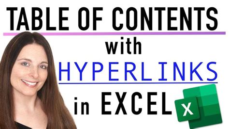 Sharon Smith On Linkedin How To Create A Table Of Contents With Hyperlinks In Excel