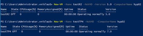 Creating Vm´s With Configuration Version 50 On Hyper V 2016 Tp4 Vniklas Cloud And Automation Blog