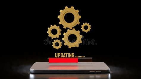 The Updating Bar For Technology Concept 3d Rendering Stock Illustration