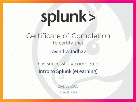 Ravindra Jadhav On Linkedin Certification Splunk Siem
