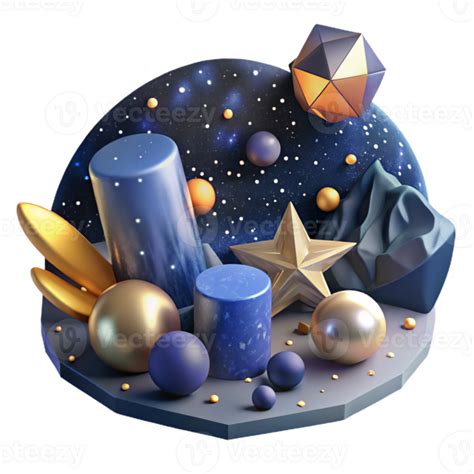 Impressive Traditional Starry Sky Texture Night Scene Isolated For