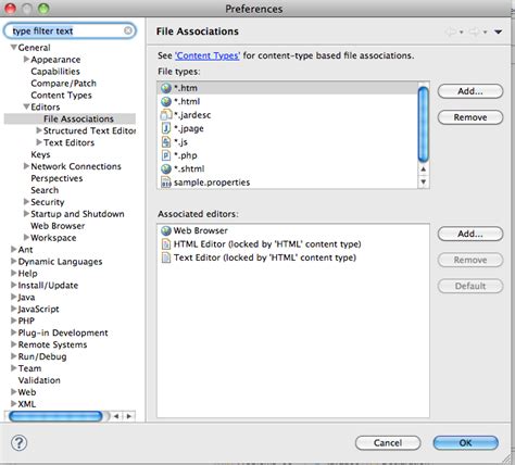Java Eclipse Preference Page With Multiple Arrays Stack Overflow
