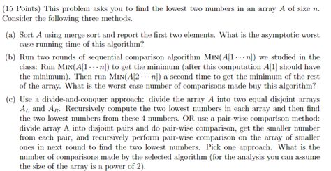 Solved Points This Problem Asks You To Find The Lowest Chegg