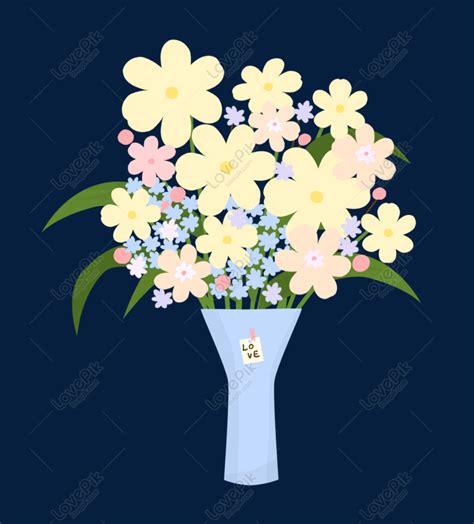 손으로 그린 꽃 꽃다발 그림 Png 일러스트 무료 다운로드 Lovepik