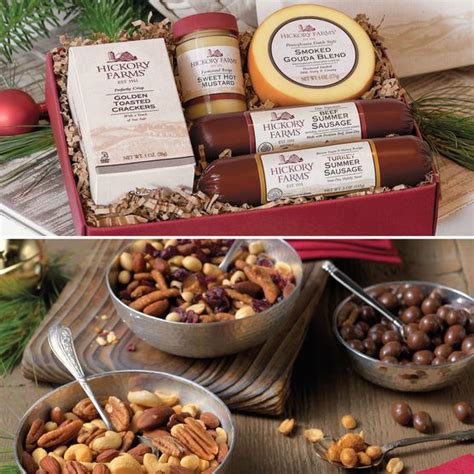 Hickory Party Sampler Cheese T Baskets Gourmet Meat Toasted Crackers