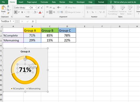How To Make A Progress Doughnut Chart In Excel My Microsoft Office Tips