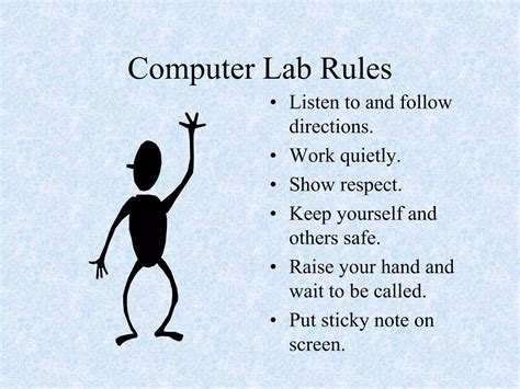 Computer Lab Expectations Pptx Secondary Education Education