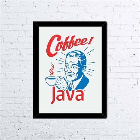 quadro a4 coffee java caneca do dev canecas e produtos de programação