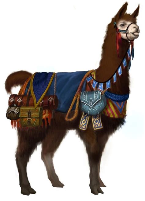 Minecraft Llama With Blue Blanket And Purse