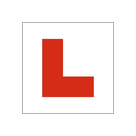 Learner L Plate Sticker Safety Uk