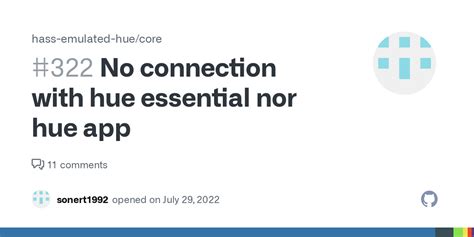 No Connection With Hue Essential Nor Hue App Issue Hass Emulated Hue Core GitHub