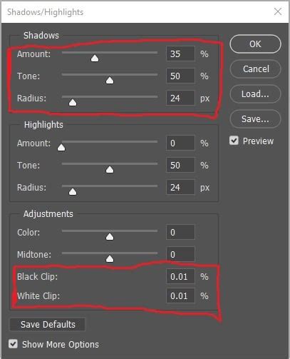 equivalent tool to photoshop s shadows highlights in davinci resolve
