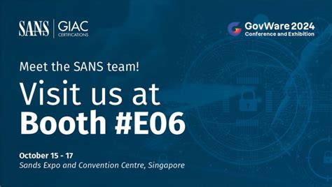 sans apac on linkedin govware2024 cybersecurity sansinstitute infosec