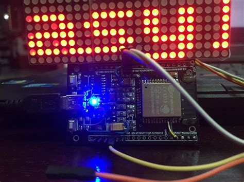 demo 5 connect led matrix to arduino esp32 with max7219 module