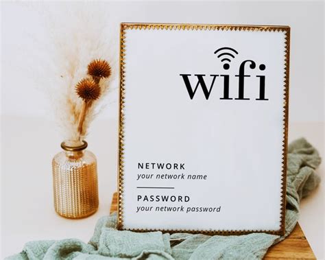 Wifi Password Sign Etsy