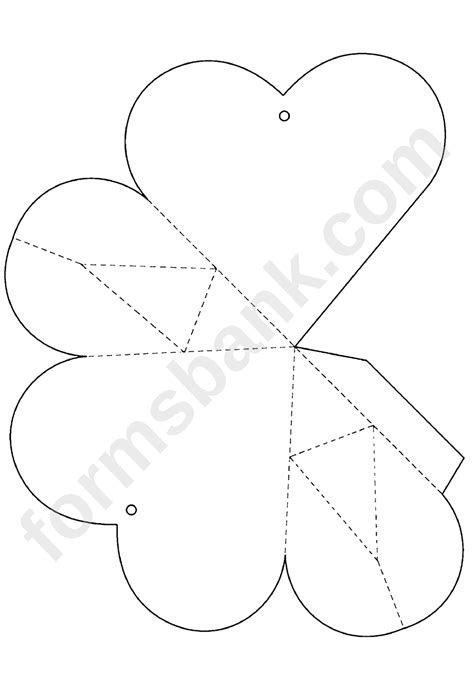 Heart T Box Template Printable Pdf Download